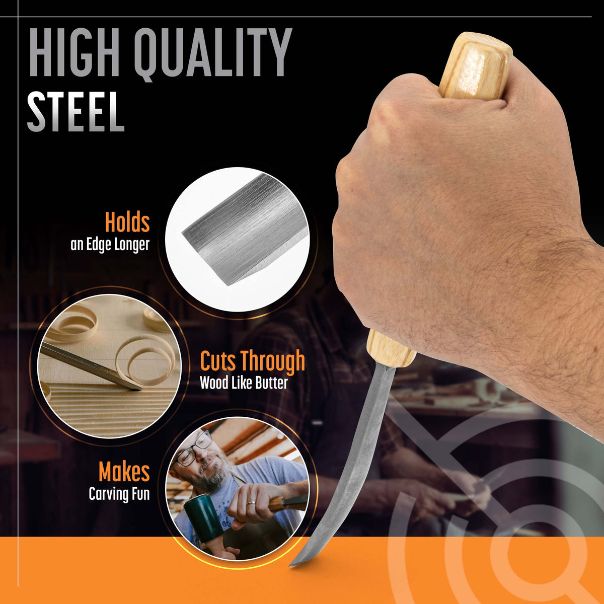 Full Size Wood Carving Tools Set of 12 - Schaaf Tools