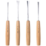 Detail Wood Carving Fishtail Tool Set - Set of 4 | Schaaf Tools